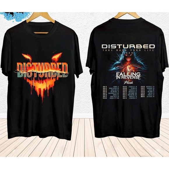 Gildan | Shirts | Disturbed 224 Tour Shirt Disturbed Band Shirt 2 Sided ...